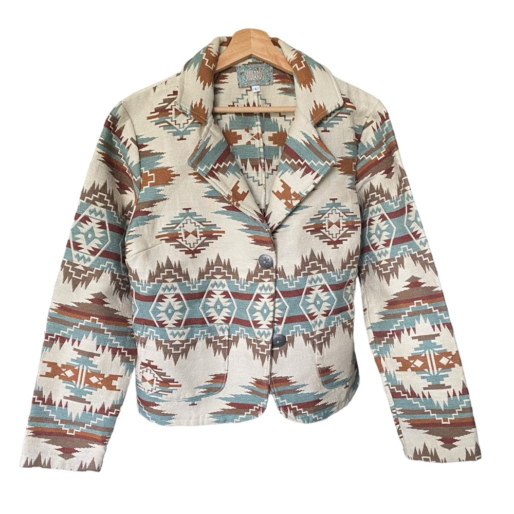 Silverado Western Aztec Rodeo Jacket Womens Large - Gem